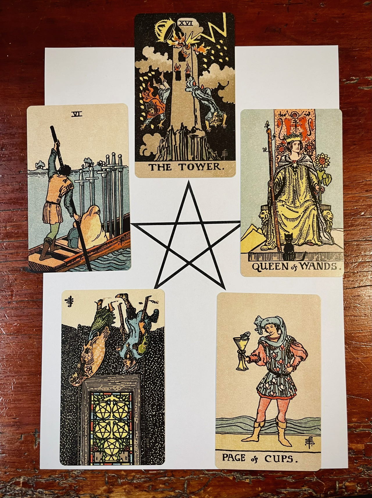 Tarot Spread: Invoking Pentagram of Fire — The Liminal Degree